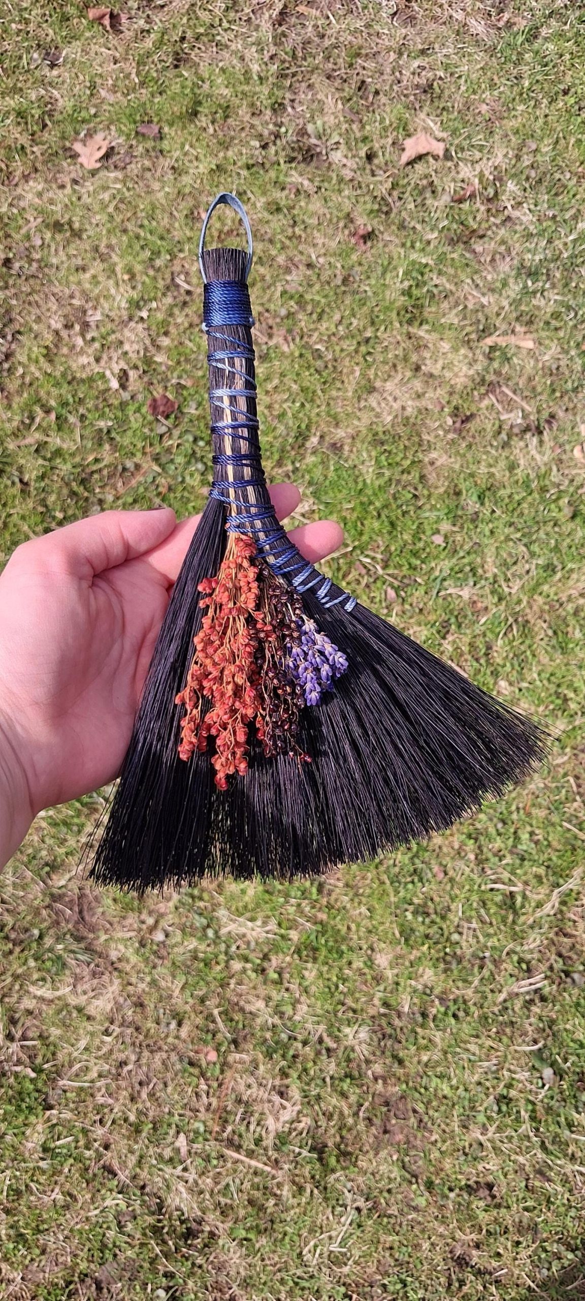 Altar Besom, Mini Floral Broom, Small Witches Broom, Tampico Turkey ...