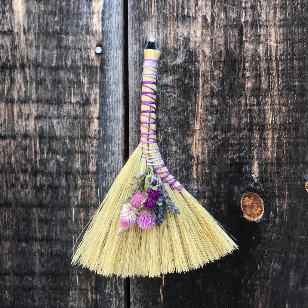 Altar Besom, Mini Floral Broom, Small Witches Broom, Tampico Turkey ...